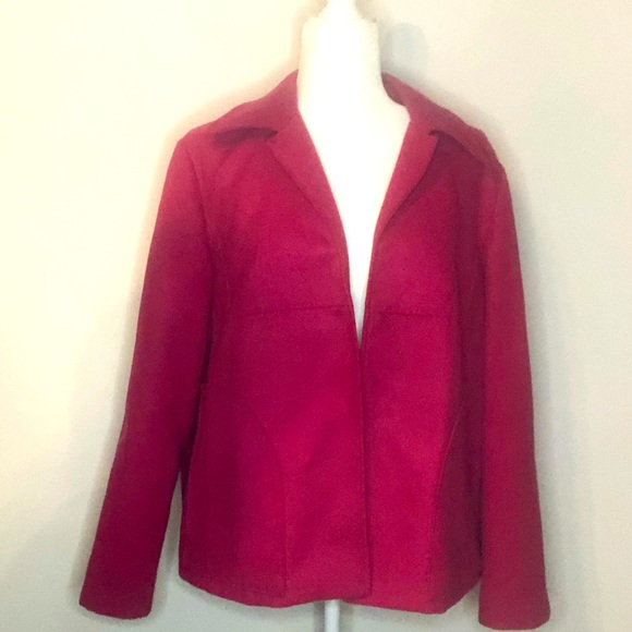 Chico's | Jackets & Coats | Chicos Size 3 Xl 618 Raspberry Colored Open ...